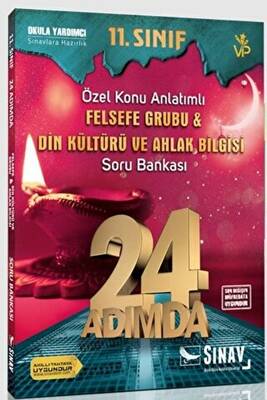 Sınav Yayınları 11. Sınıf Felsefe Grubu Din Kültürü ve Ahlak Bilgisi 24 Adımda Özel Konu ...